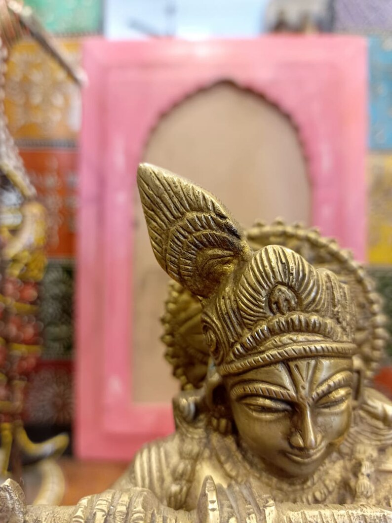 Krishna Statue, 29.5 CM Brass Gold Finish Krishna Statue , Krishna Idol ...