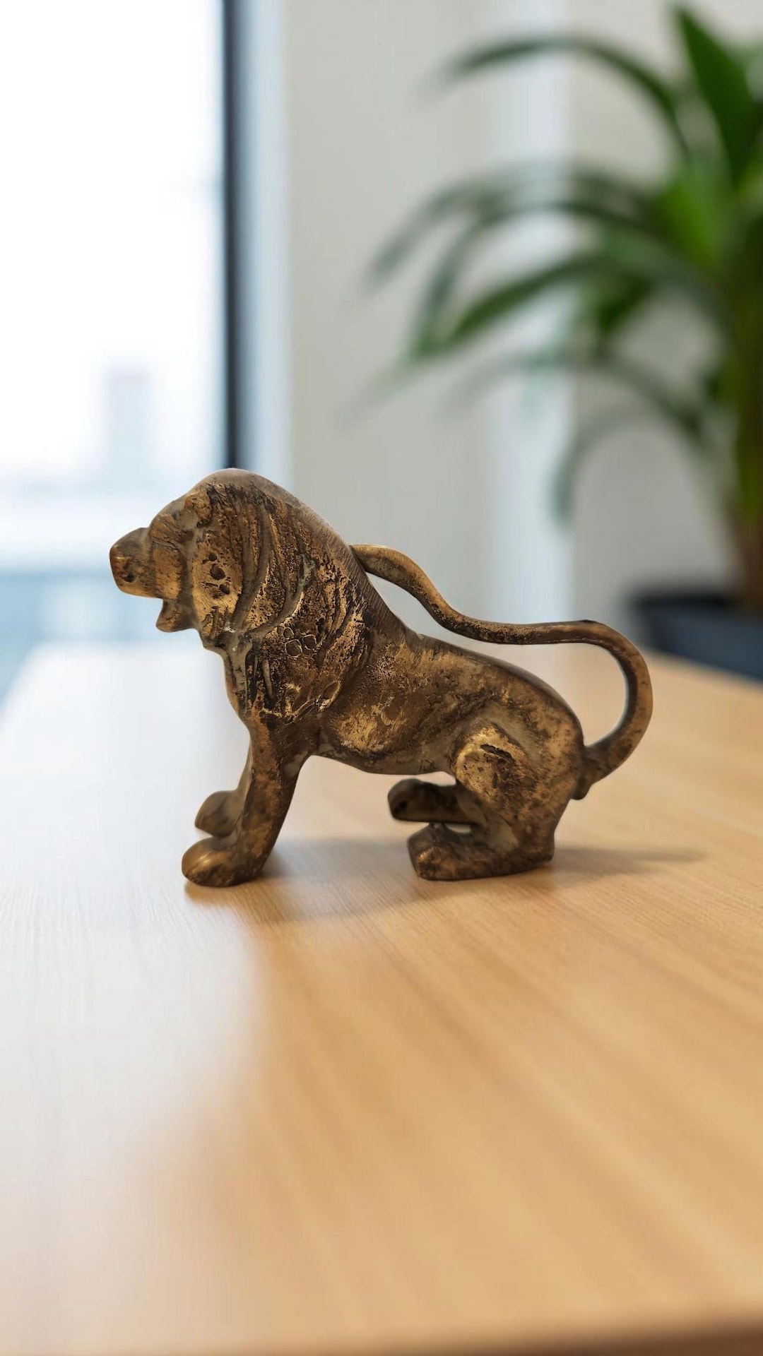 Solid Brass Lion Padlock With Two Keys, Functional Antique Padlock ...