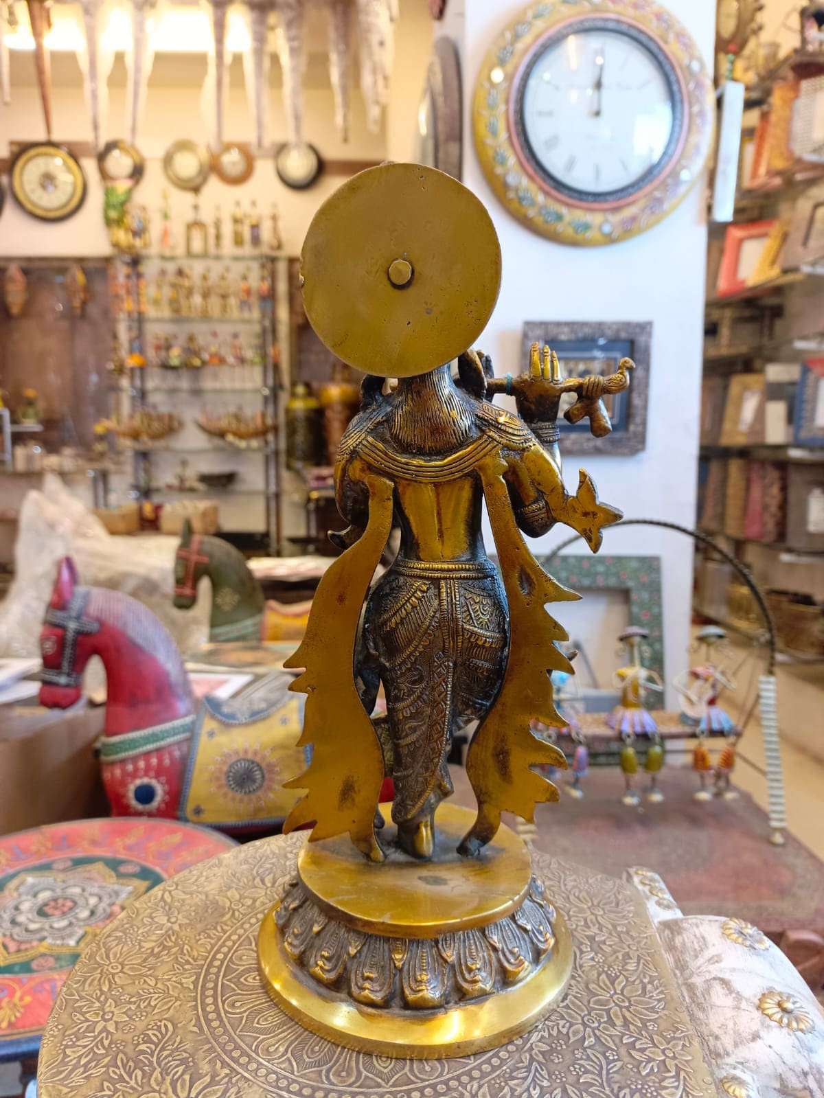 Krishna Statue, 34 CM Brass Krishna Statue, Krishna Idol, Lord Krishna ...