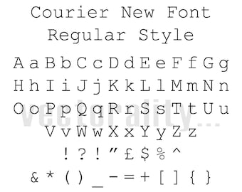 Courier new font - Etsy España