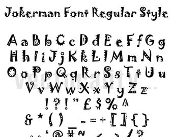 Jokerman font svg | Etsy