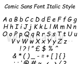 Comic Sans Alphabet - Etsy