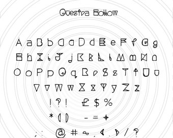 Hollow Alphabet Svg - Etsy