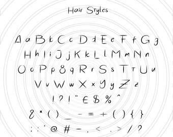 Hair Letters Png - Etsy