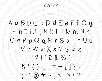 Aaron Script Font - Etsy