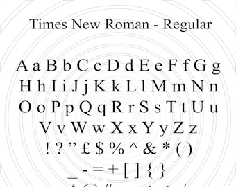 Times New Roman Cricut Writing Font - Etsy