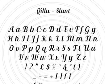 Slant Script Font - Etsy