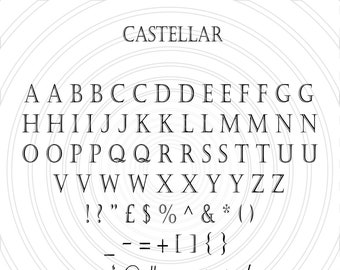 Castellar Font - Etsy