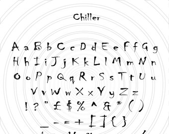 Chiller Font Svg - Etsy