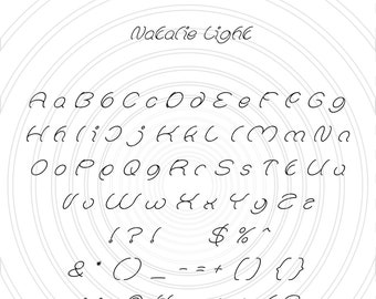 Natalie Font Svg - Etsy
