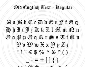 Old English Writing Font - Etsy