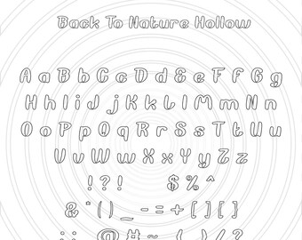 Hollow Alphabet Svg - Etsy