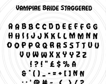 Vampire Vector Font - Etsy