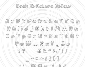 Hollow Script Font - Etsy