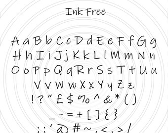 Ink Free Font - Etsy