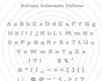 Hollow Alphabet Svg - Etsy