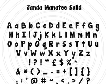 Janda Manatee Font - Etsy