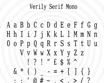 Mono Alphabet Print - Etsy