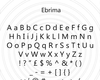 Ebrima Font - Etsy