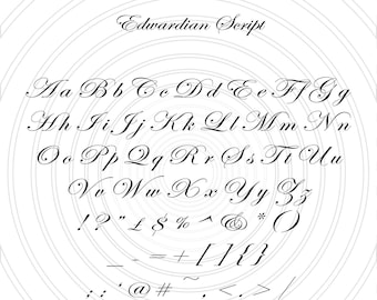 Edwardian Script Its Font - Etsy