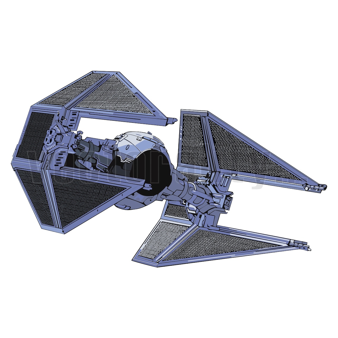 Darth Vader Tie Fighter Starwars Vector Fan Art Instant - Etsy