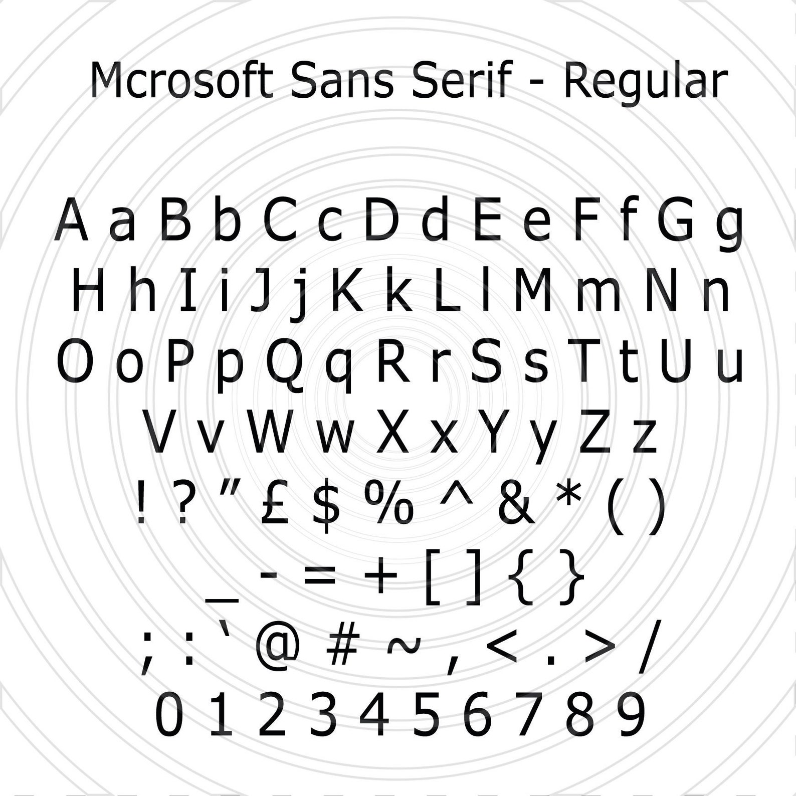 Microsoft Sans Serif Regular Sans Serif Modern Plain - Etsy