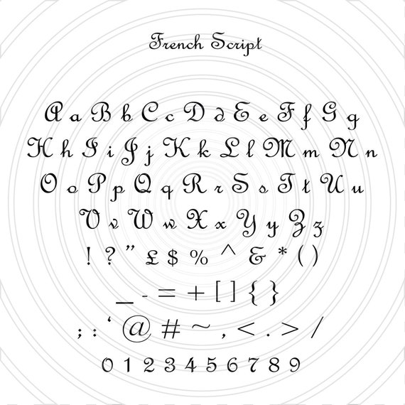 French Script Font