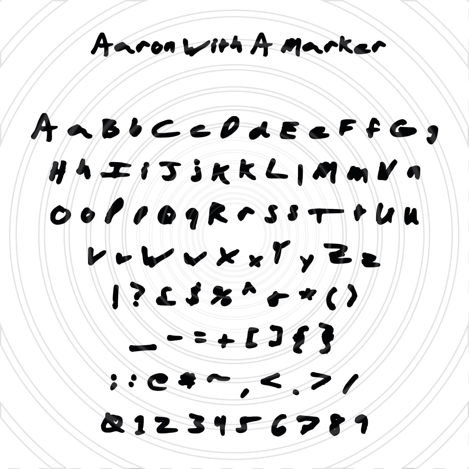 Aaron With A Marker Handwriting Script Natural Calligraphy | Etsy