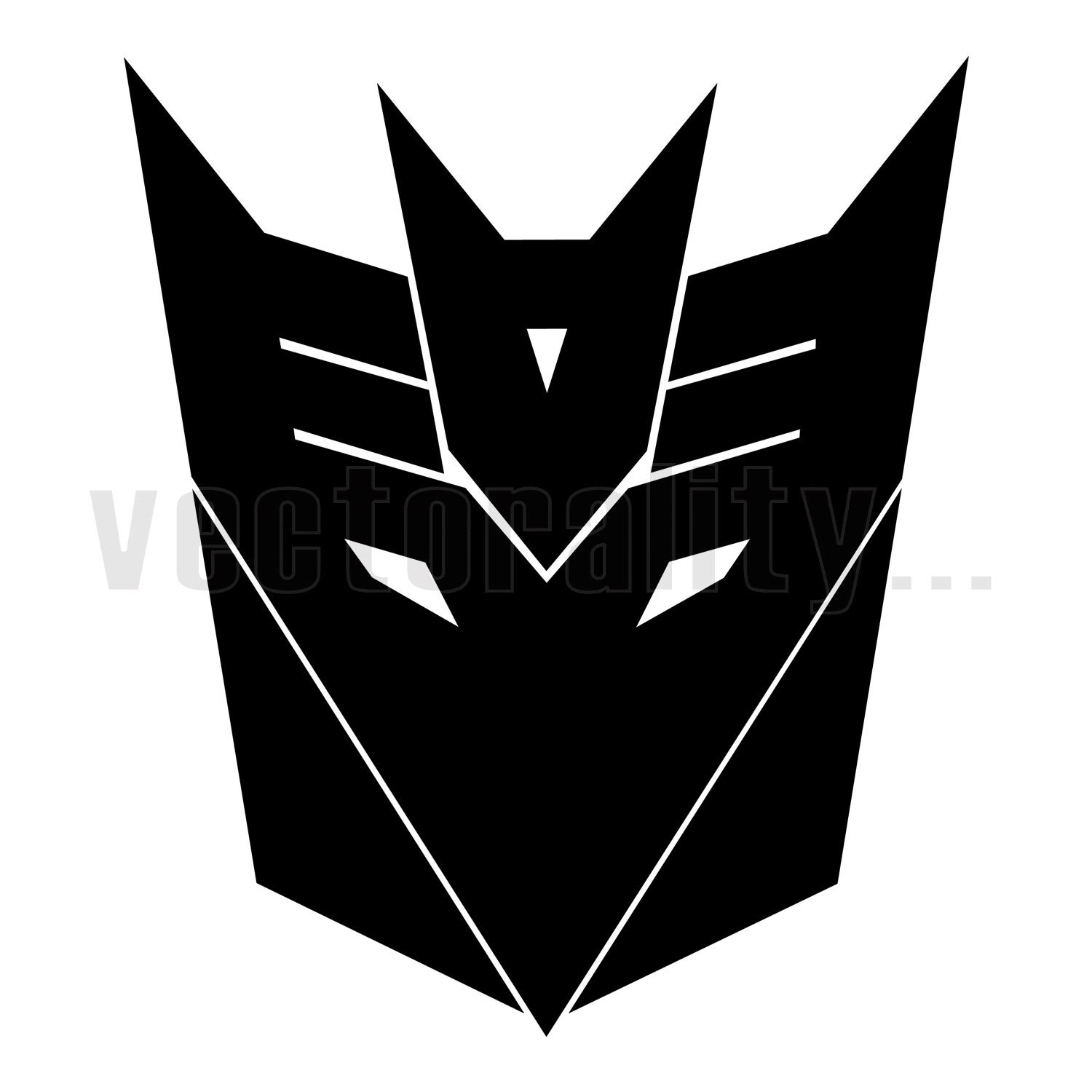 Decepticons Badge Symbol Head Robot Transformers Vector Art | Etsy