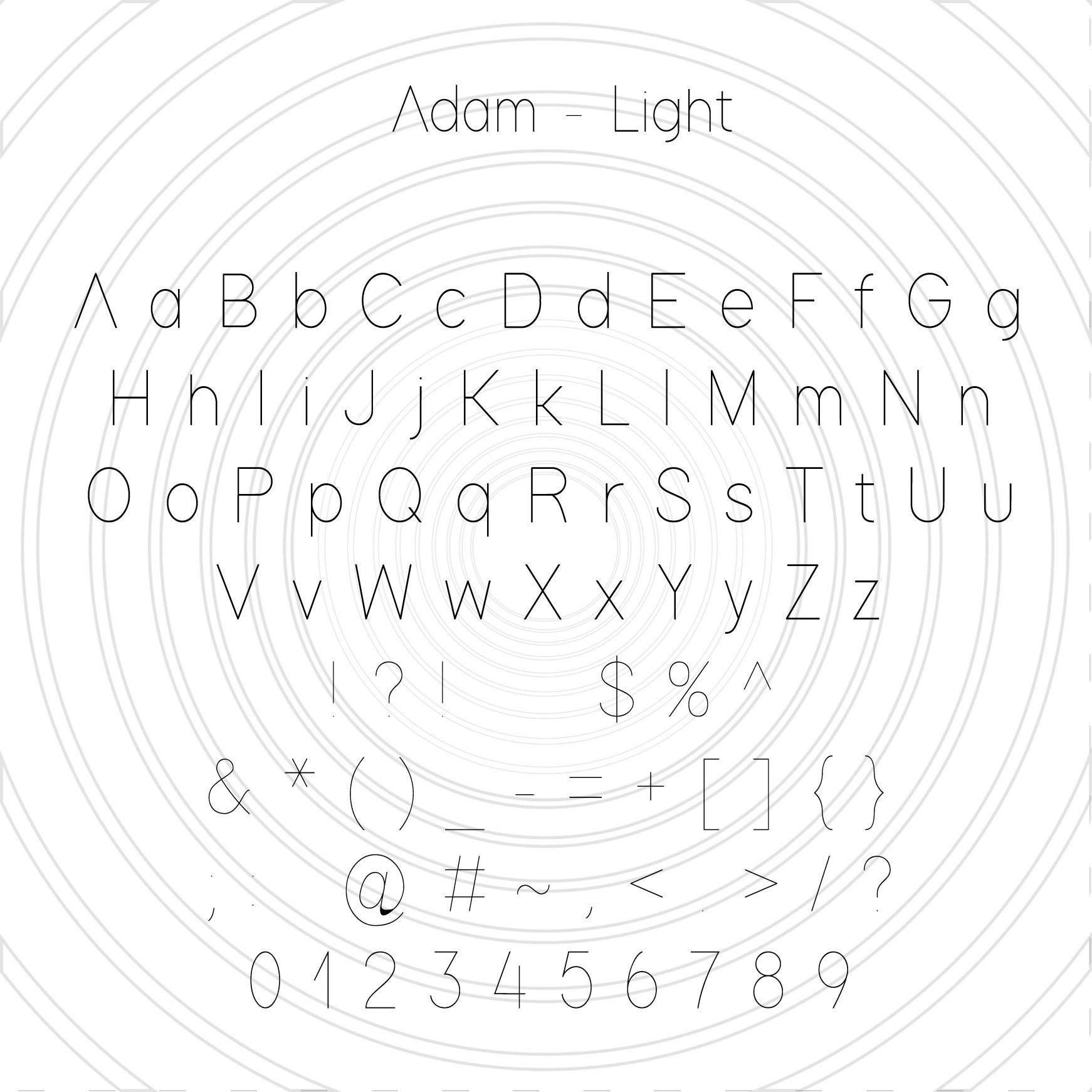 Adam Medium Sans Serif Alphabet Numbers Letters Vector Art File Instant ...