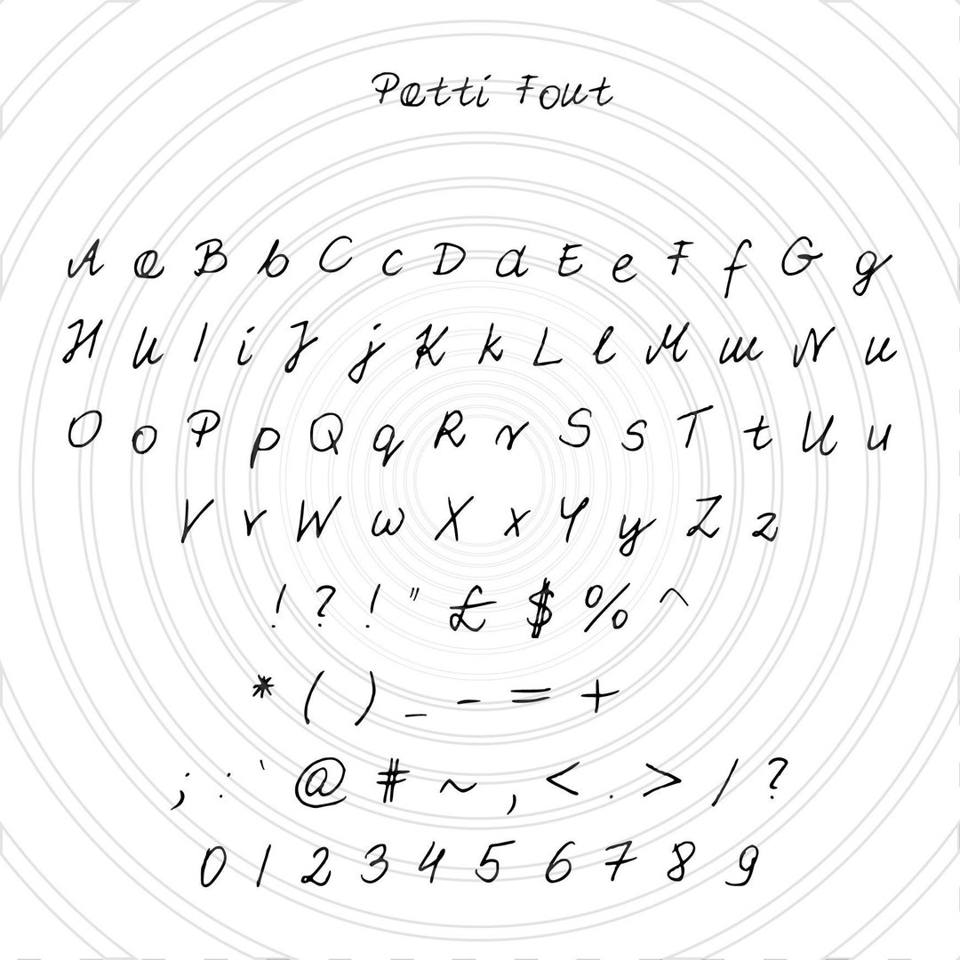 Patti Font Handwriting Script Font Alphabet Numbers Letters - Etsy