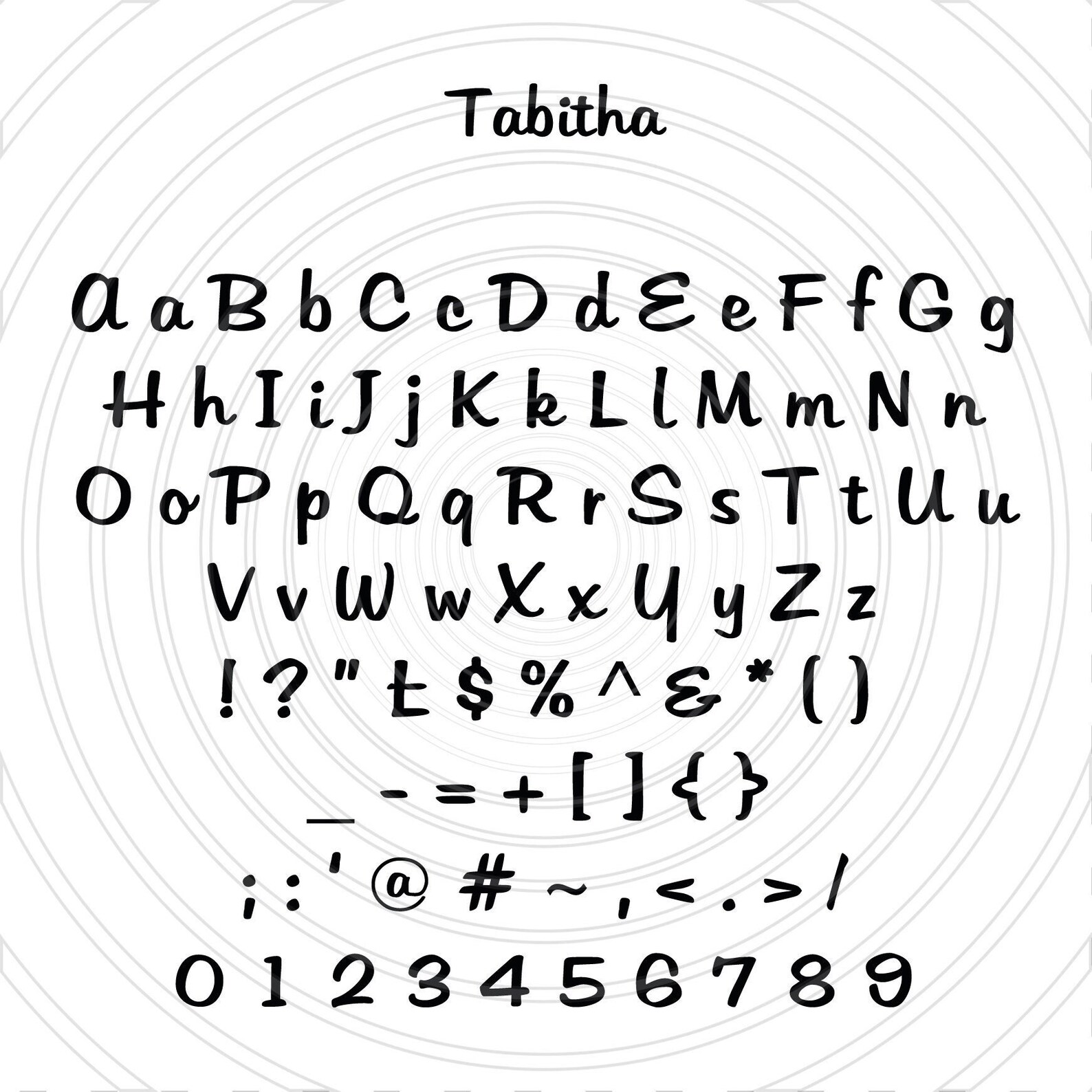 Tabitha Handwriting Script Retro Calligraphy Scroll - Etsy