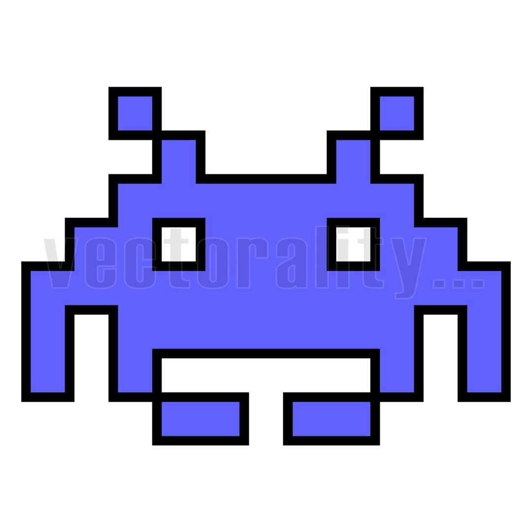 Space Invaders Alien Ship Classic Retro Video Game Vector Art - Etsy France