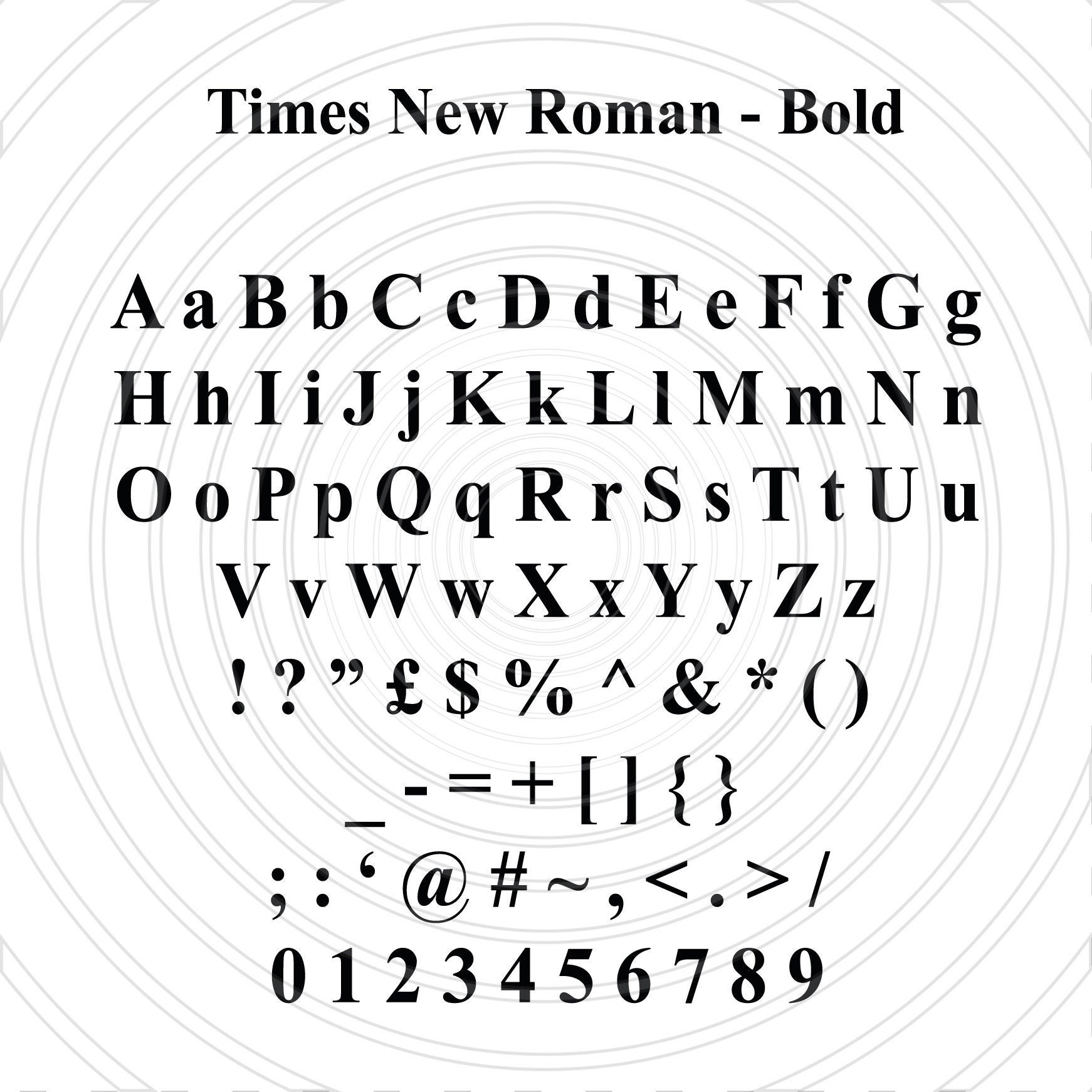 Times New Roman Bold Serif Classic Look Retro Vintage Fuente - Etsy México