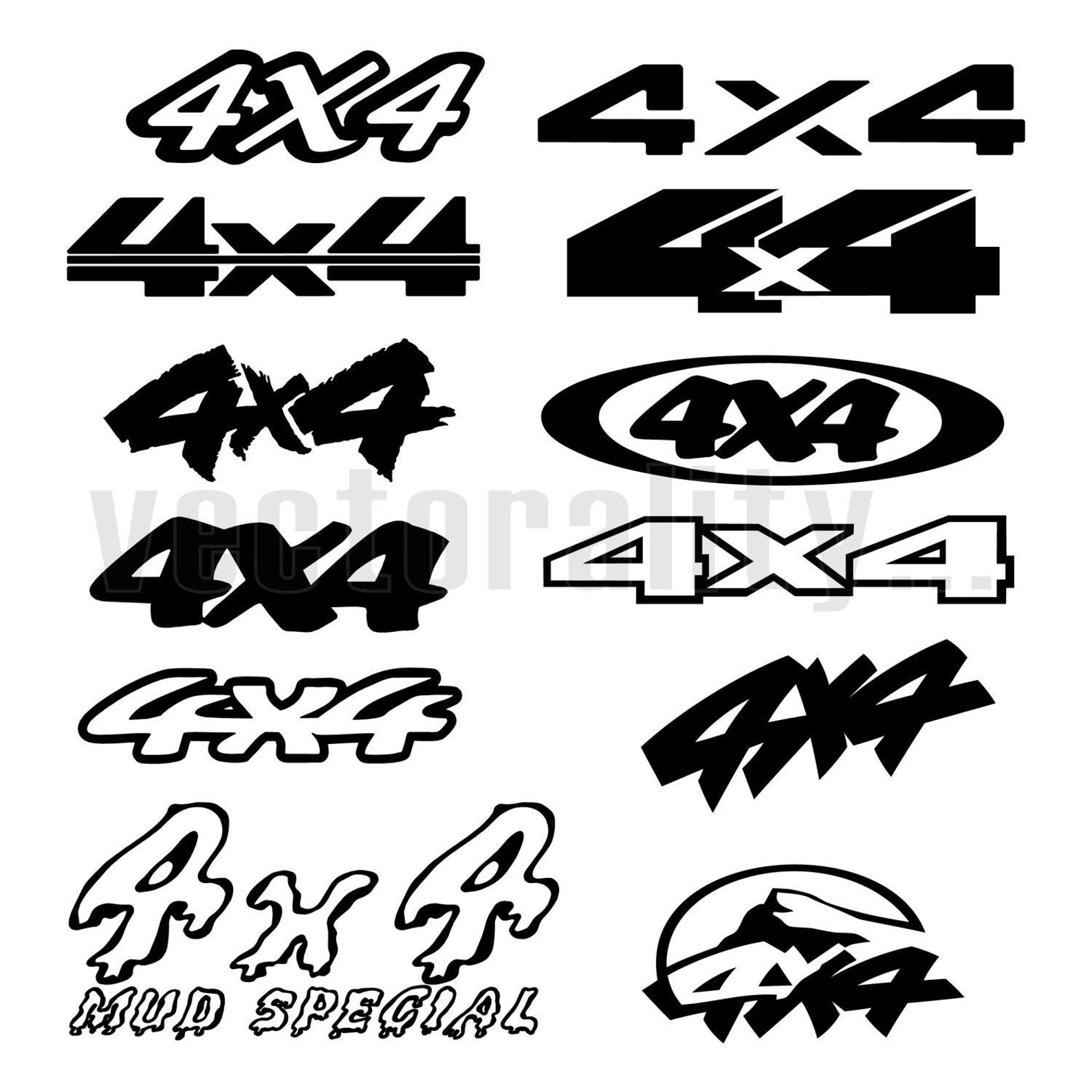 4X4 Cuatro por cuatro Logo Pack Off-road Rally Car Truck - Etsy España