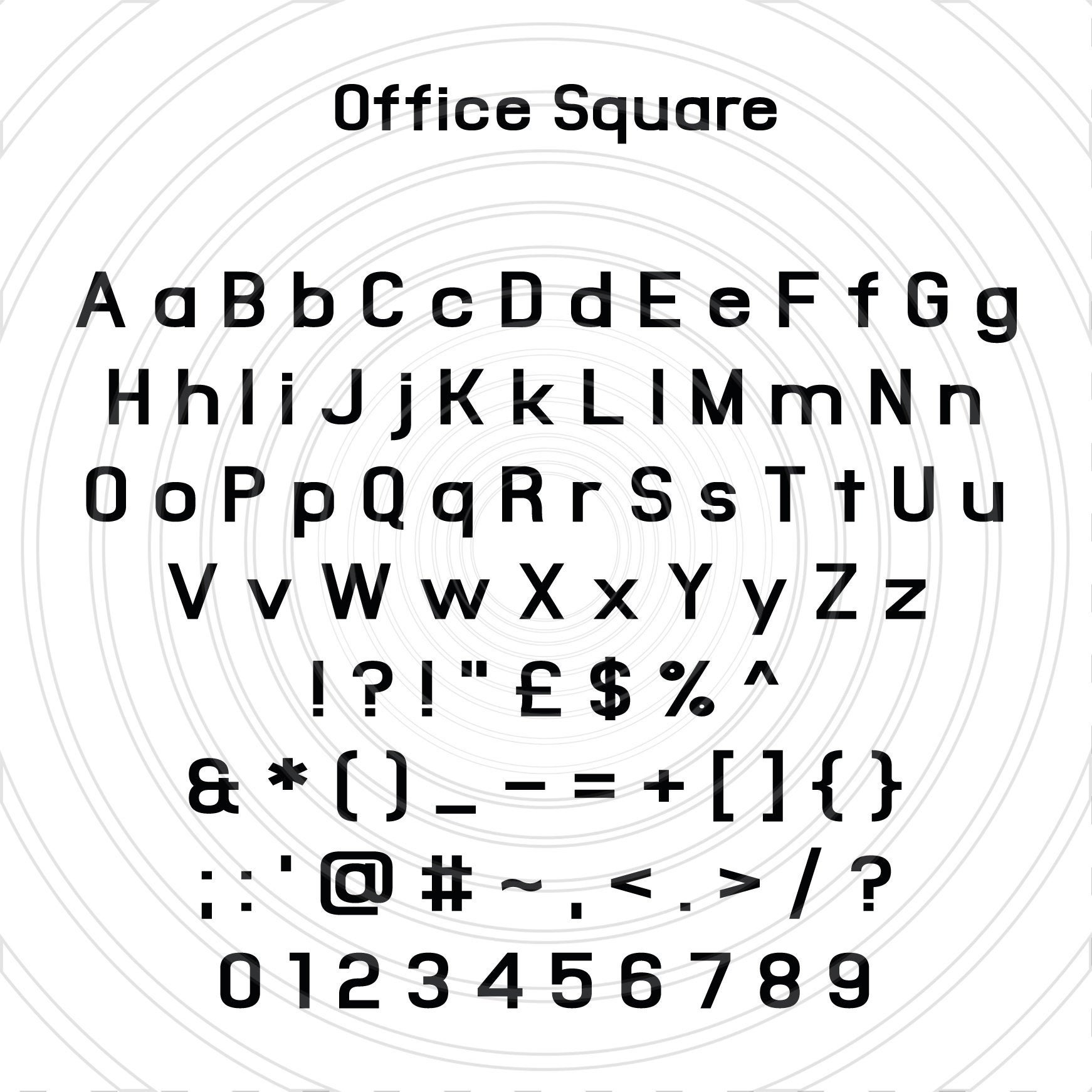 Office Square Sans Serif Alphabet Letters Vector Art File - Etsy