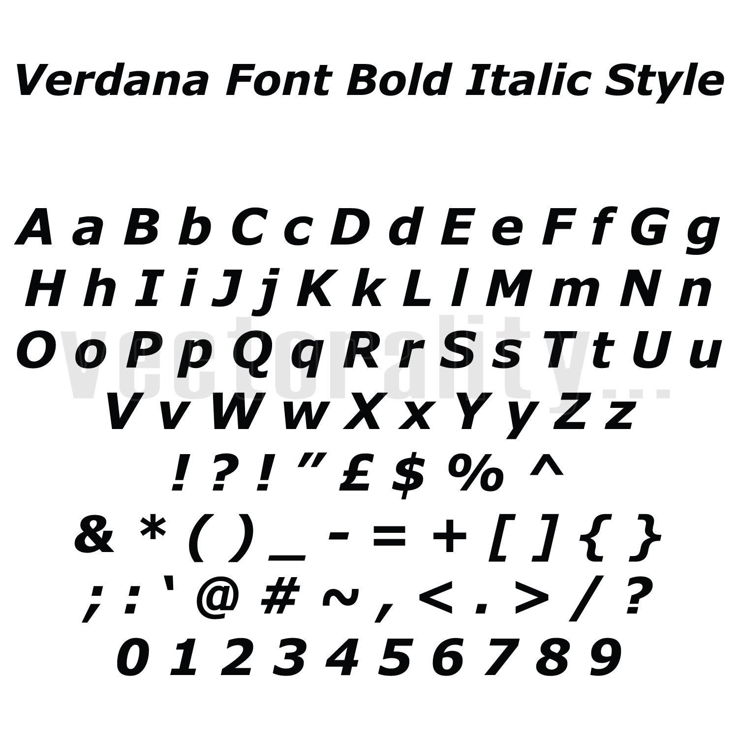 Download Verdana Bold Font Packdas