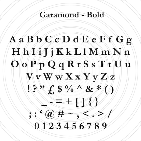 Garamond Bold Font