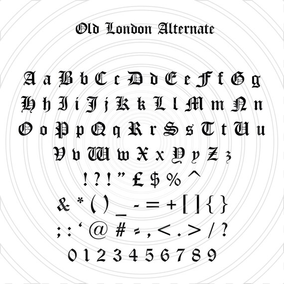 Old London Alternate Ye Olde Text Medieval Alphabet Letters | Etsy