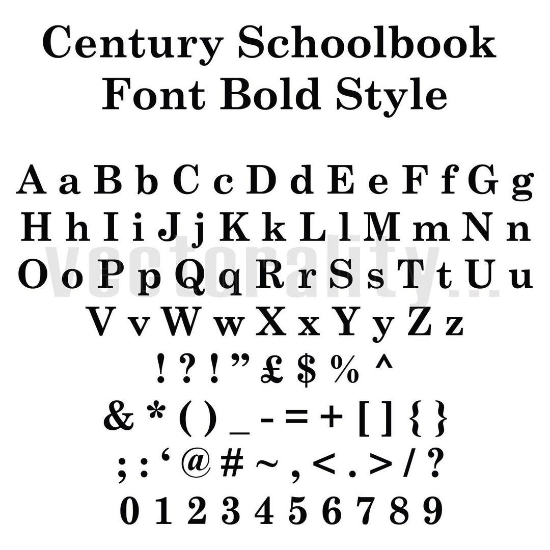 Century Schoolbook Font
