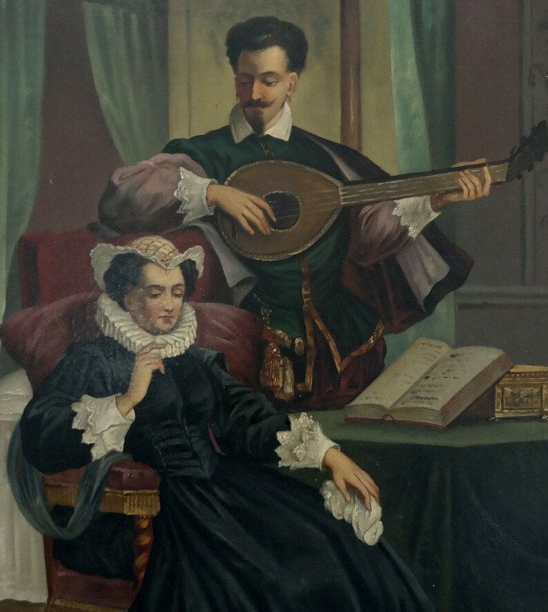 History Painting Maria Stewart. Overpainted Lithograph 2nd - Etsy