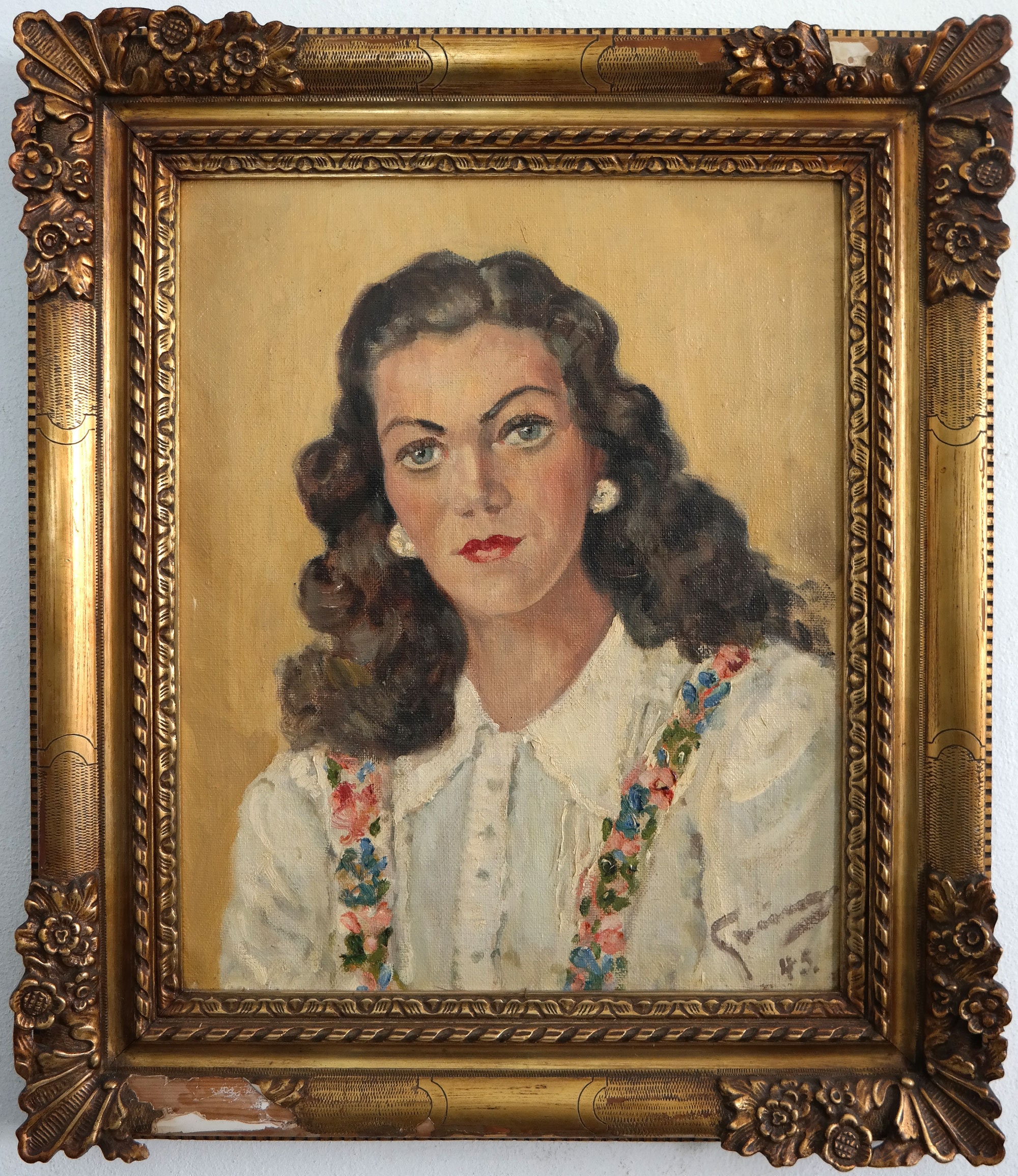 Portrait of a Young Woman 1945 | Etsy