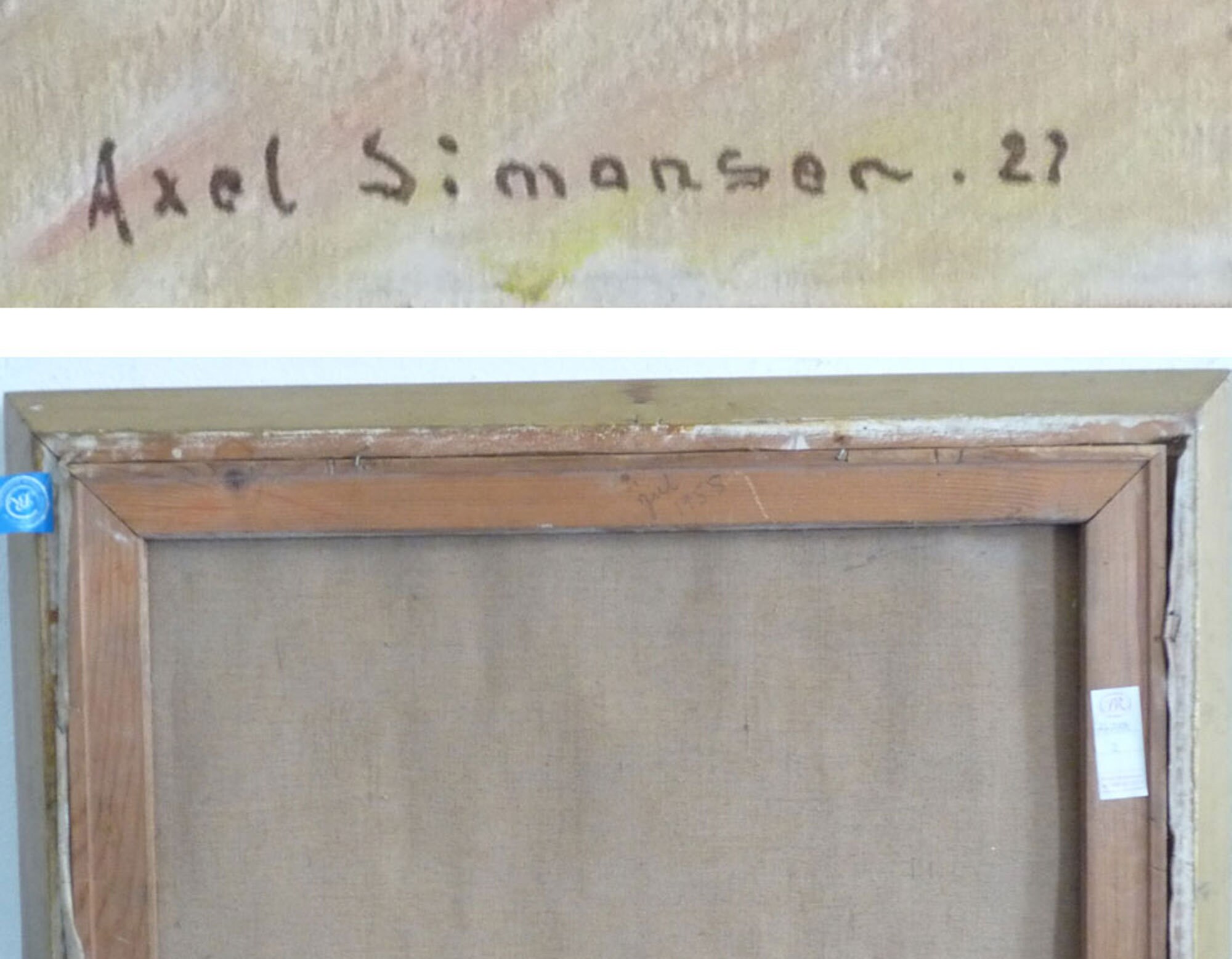 Mediterranean Village Scene Axel Simonsen Signed 1927: Axel - Etsy