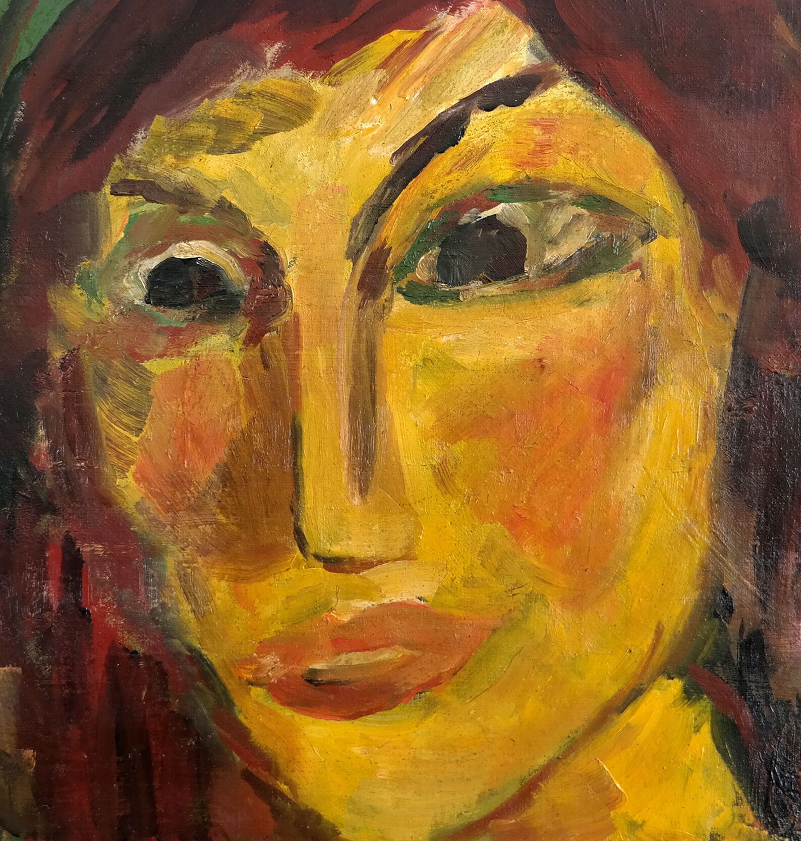 Portrait of a Young Woman. Expressionist 1st Half of the 20th - Etsy
