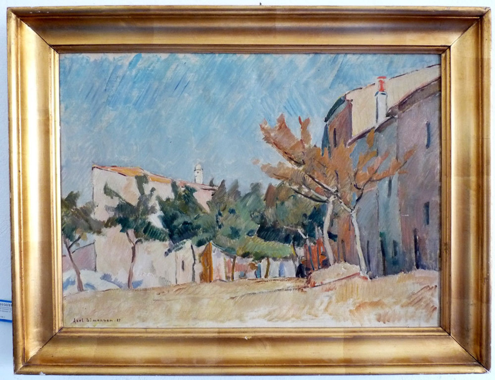 Mediterranean Village Scene Axel Simonsen Signed 1927: Axel - Etsy
