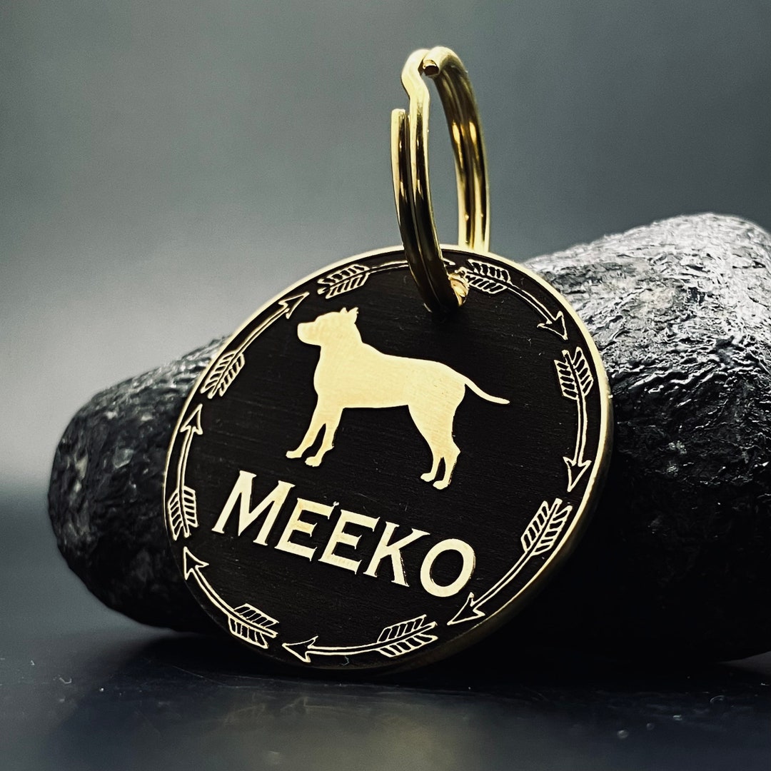 Hand Stamped Pet ID Tag Personalized Pet/dog Tag Dog Collar Tag ...