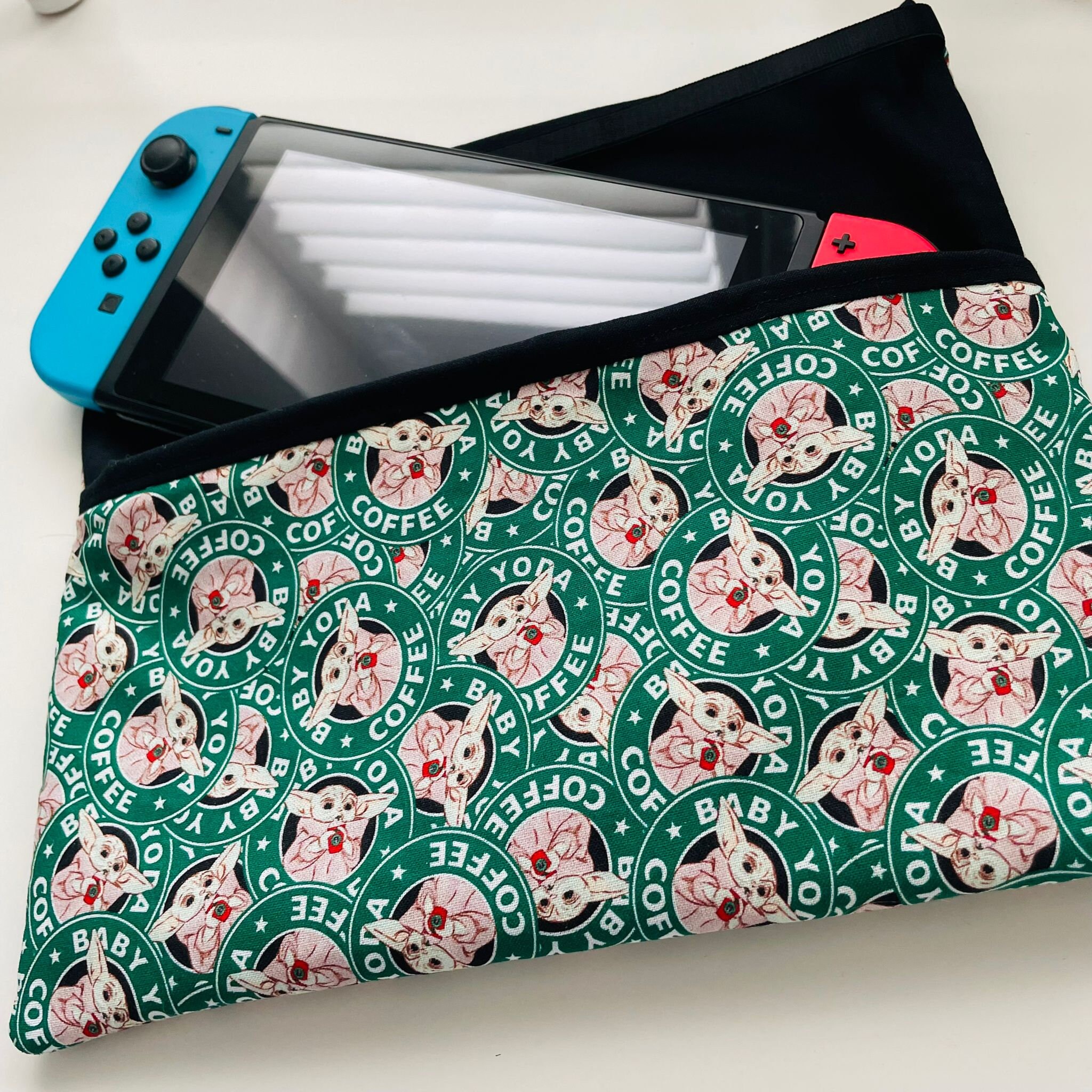Nintendo Switch Carrying Case "the Kid & Coffee" Printed Linen Switch ...