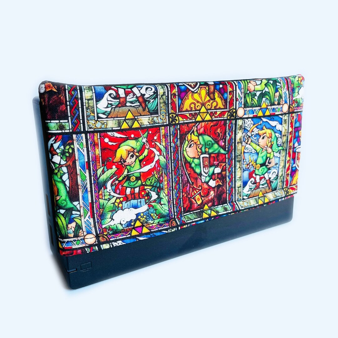 Zelda Stain Glass - Nintendo Switch Dock Sock / Nintendo Accessories ...
