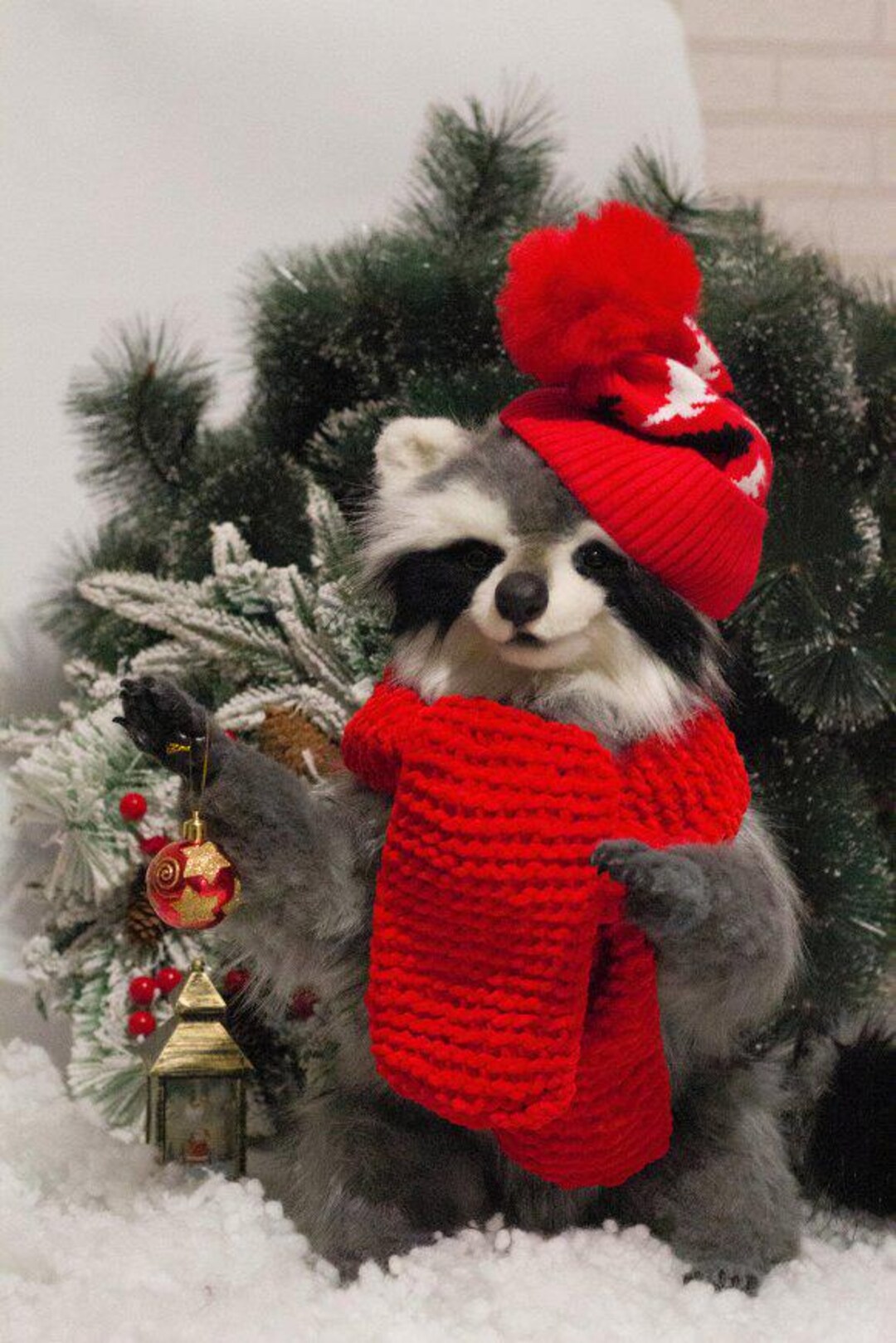 To Order. Raccoon Rusty Realistic Toy Poseable Handmade Plush Life-size ...
