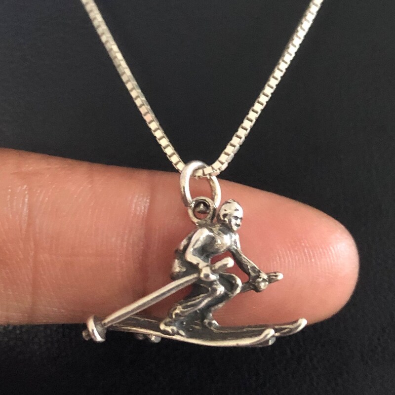 Skiing Necklace - Etsy